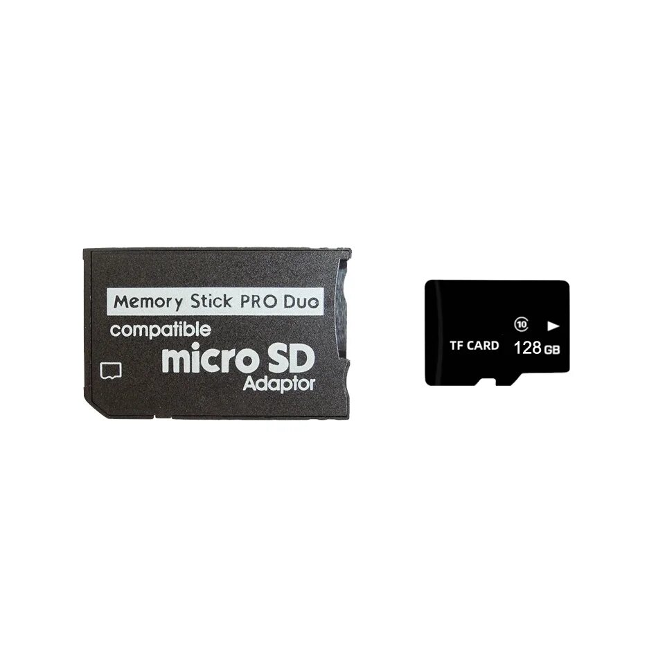 Micro SD карта 128 ГБ + адаптер Memory Stick PRO Duo