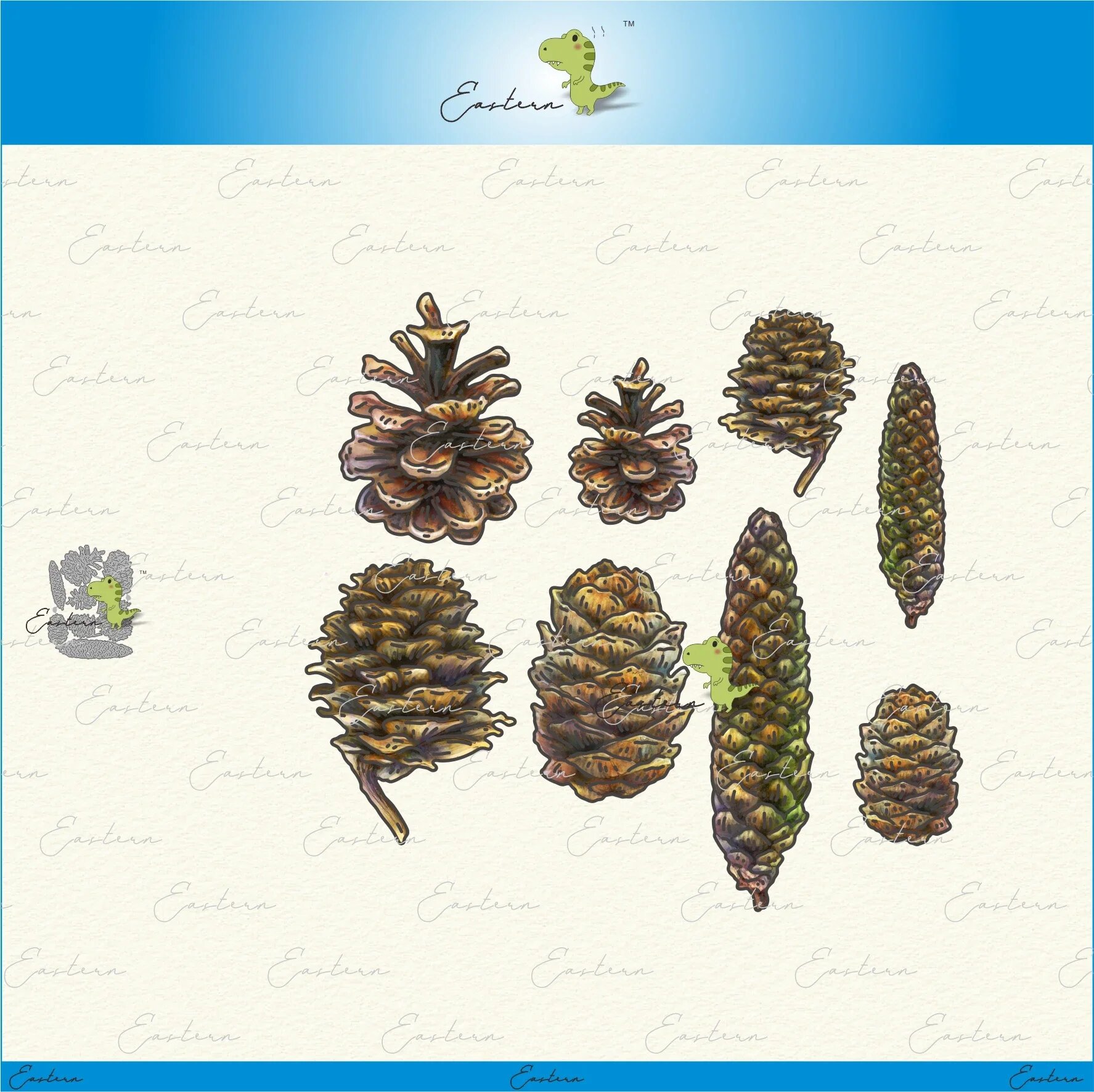 Металлические вырубные формы Mighty Pine Matching color paper