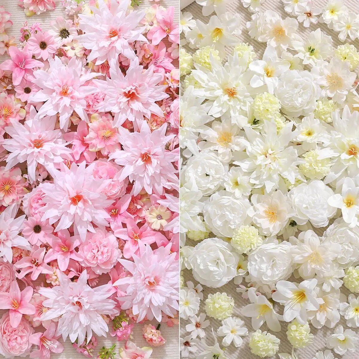 Искусственные розы и ромашки из шелка, розовый, 20/50 шт Розовый, 50Pcs, Pink White