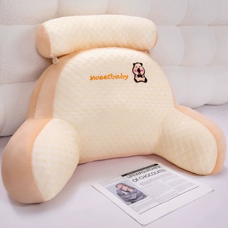 Sweetbaby Капибара Бобовая Подушка Поддержка Талии 70x50см для Диванов, Мягкая Подушка для Спальни для Релакса