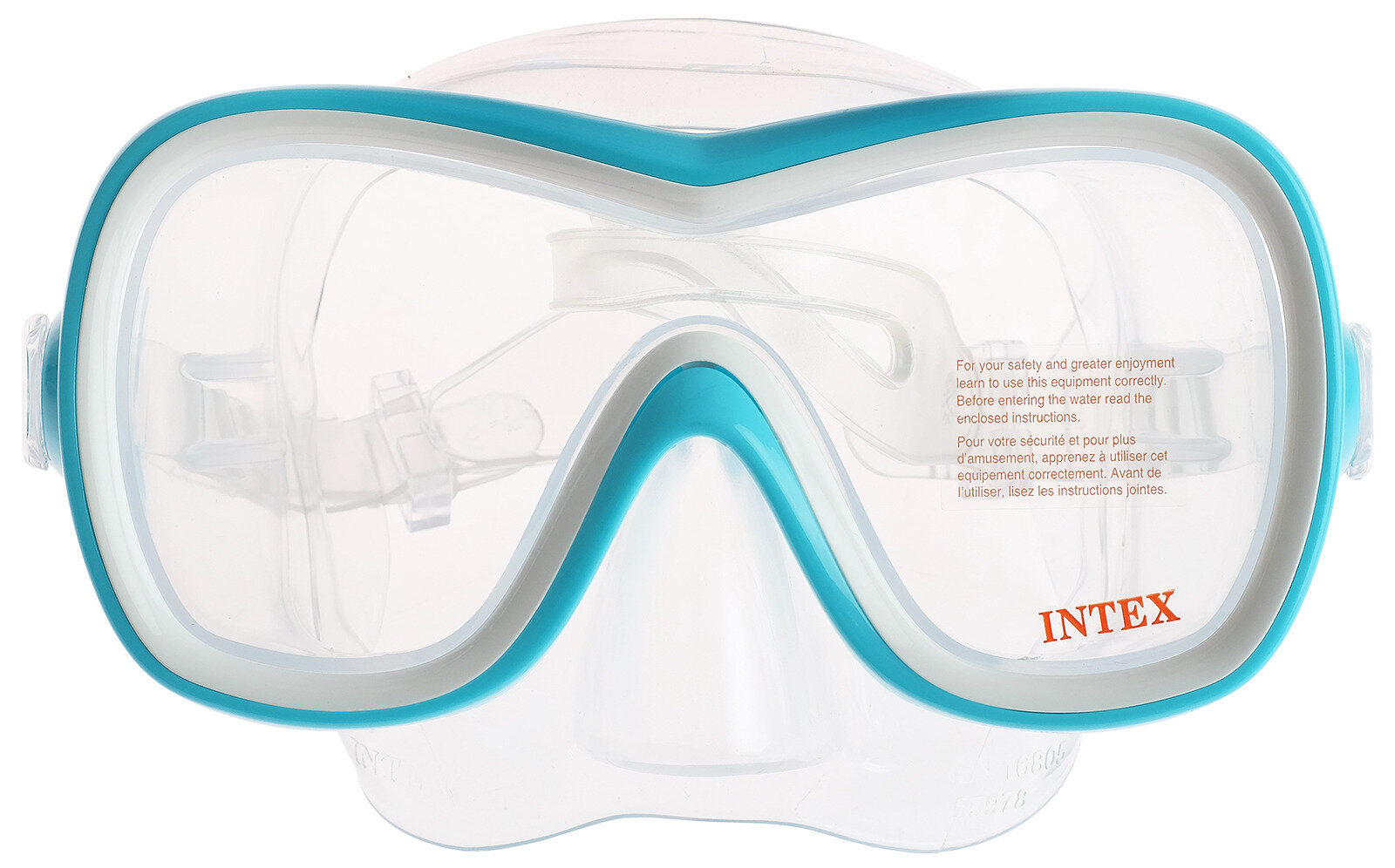 Детская маска для подводного плавания INTEX WAVE RIDER, плавательные очки для бассейна, снорклинга и ныряния под водой, от 8 лет, цвета микс. Товар уцененный