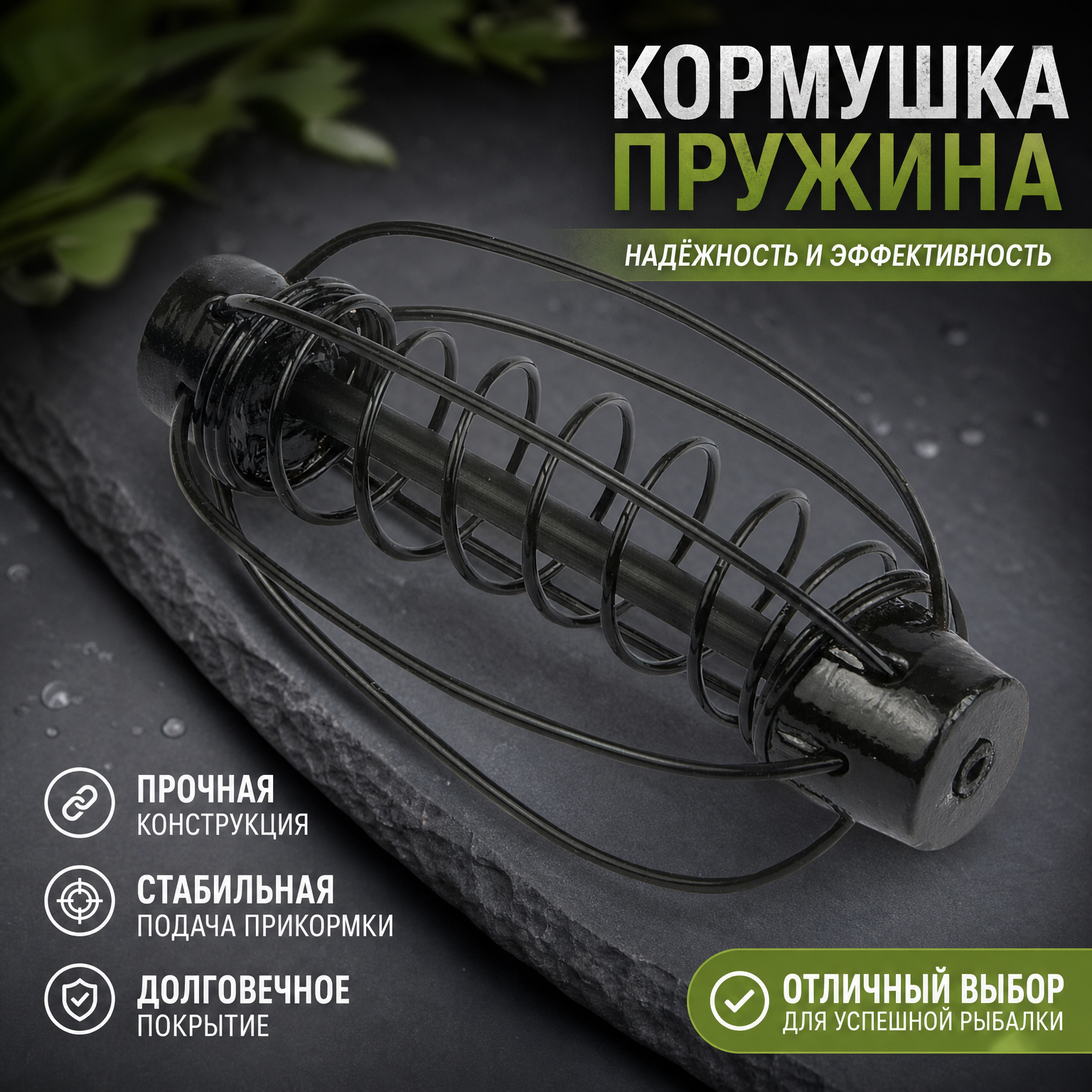 Кормушка Пружина (прочная, стабильная, долговечная, 60гр) 5штук/упак. (Отличный выбор для рыбалки)