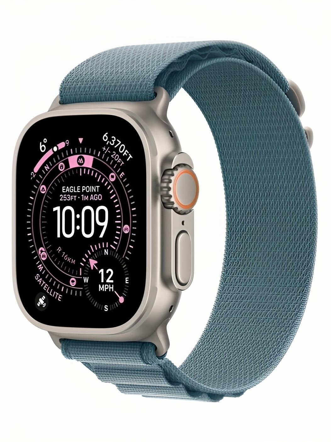 Умные часы Apple Watch Ultra 3 (2025) 49 мм GPS + Cellular Natural Titanium Case with Light Blue Alpine Loop, размер ремешка L