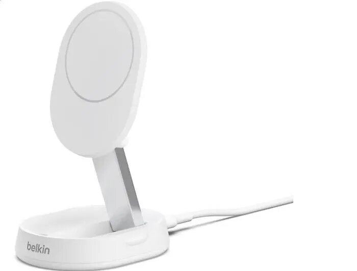Беспроводная зарядка для IPhone Belkin Boost Charge Pro с официальной поддержкой MagSafe, Быстрая зарядка 15 W, белое