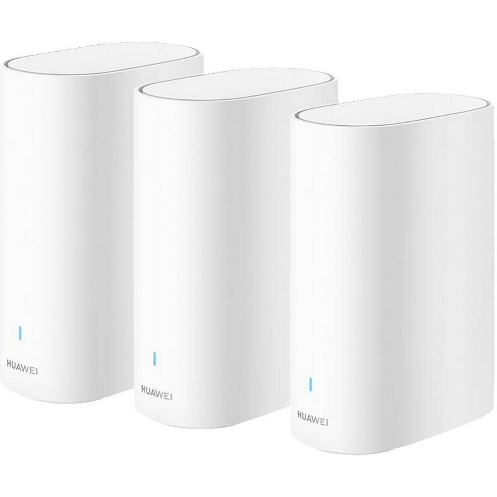 MESH система Huawei WiFi Mesh 3+ (3-pack), двухдиапазонный, 802.11ax (WiFi 6), Белый (53030DVA)