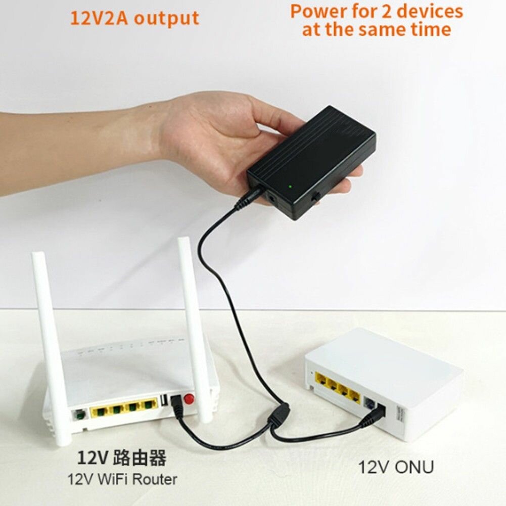 ИБП 7800mAh Mini Источник Бесперебойного Питания Портативный Резервный Аккумулятор 24W 12v2A бесперебойник 12V автономный