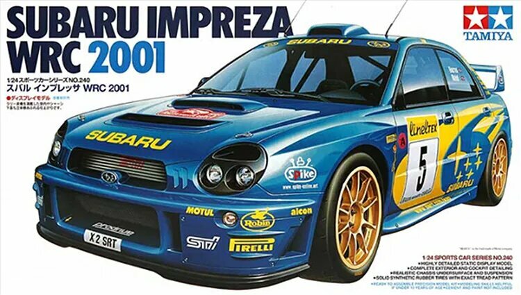 Сборная модель Машинка TAMIYA 1/24 SUBARU IMPREZA WRC 2001 Model Kit 24240