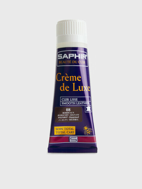 Крем для гладкой кожи Saphir CREME DE LUXE бордовый