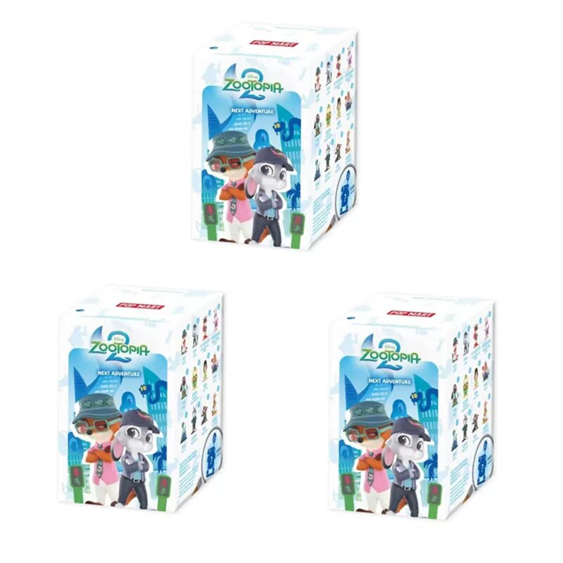 POP MART Zootopia 2 Crazy Again Series Набор из 3 случайных фигурок Неповторяющиеся слепые коробки Новый не вскрытый