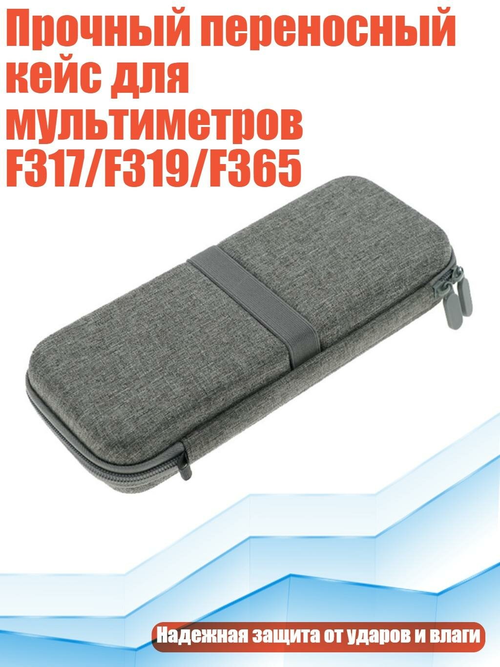 Прочный переносный кейс для мультиметров F317/F319/F365, Серый