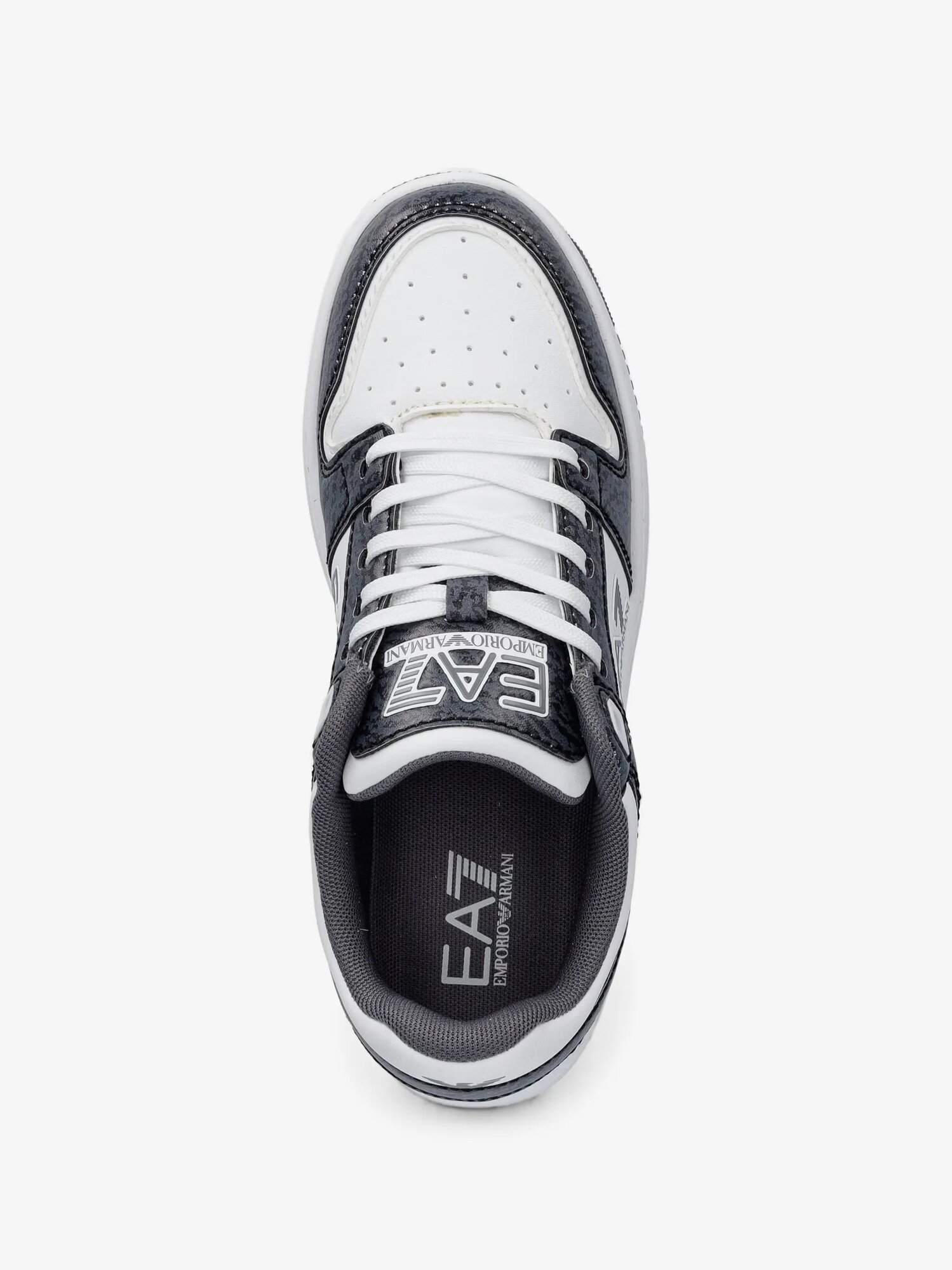 Кроссовки EA7 EMPORIO ARMANI Logo-print panelled sneakers, размер 4.5, white — фото 1
