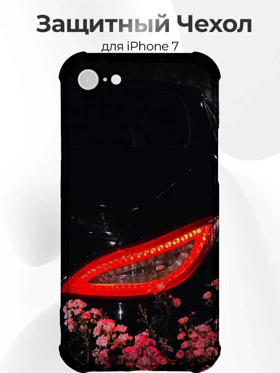 Чехол на iPhone 7/8/SE 2 Mercedes CLS C218 Красный Фонарь