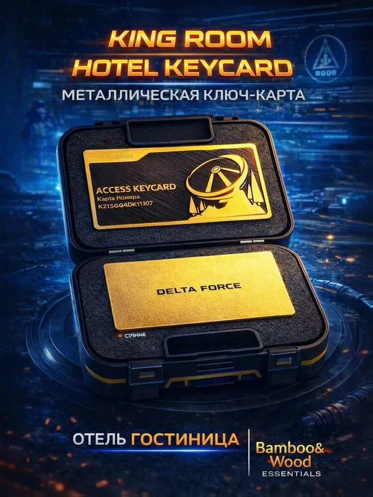 Металлическая карта доступа Delta Force ACCESS KEYCARD с гравировкой, подарочная коробка