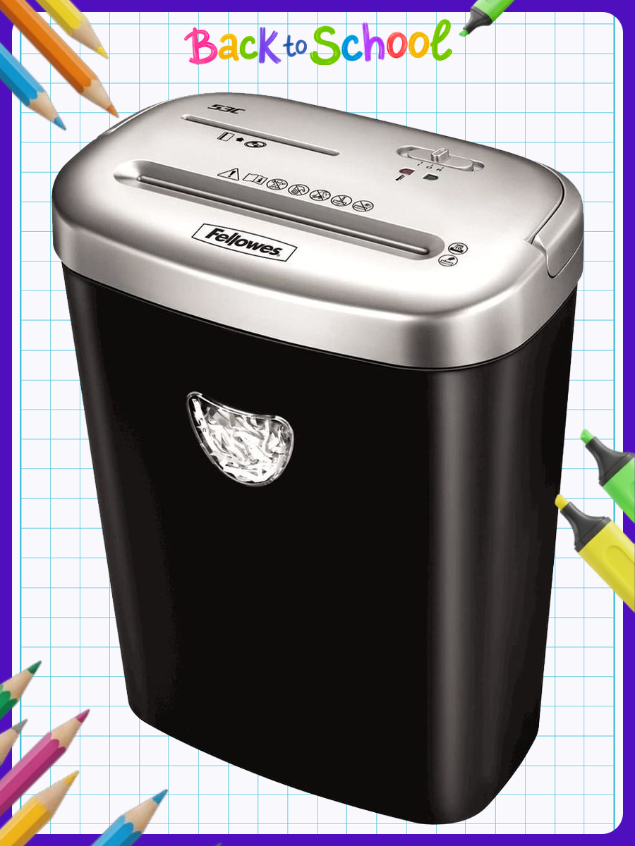 Шредер FELLOWES Powershred 53C (FS-46531), официальная гарантия