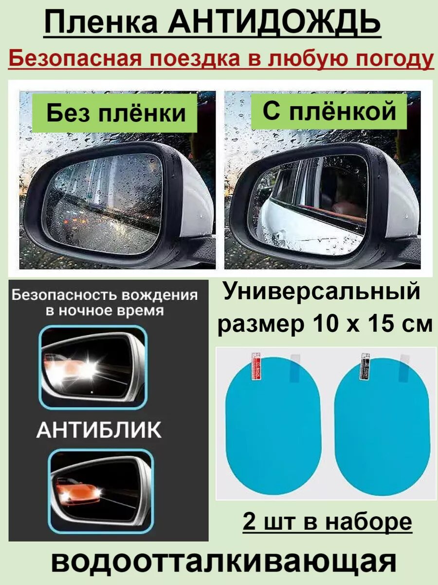 Защитная пленка Антидождь на зеркала авто