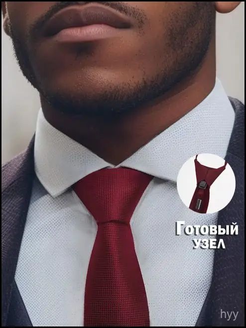 Галстук , бордовый — фото 1