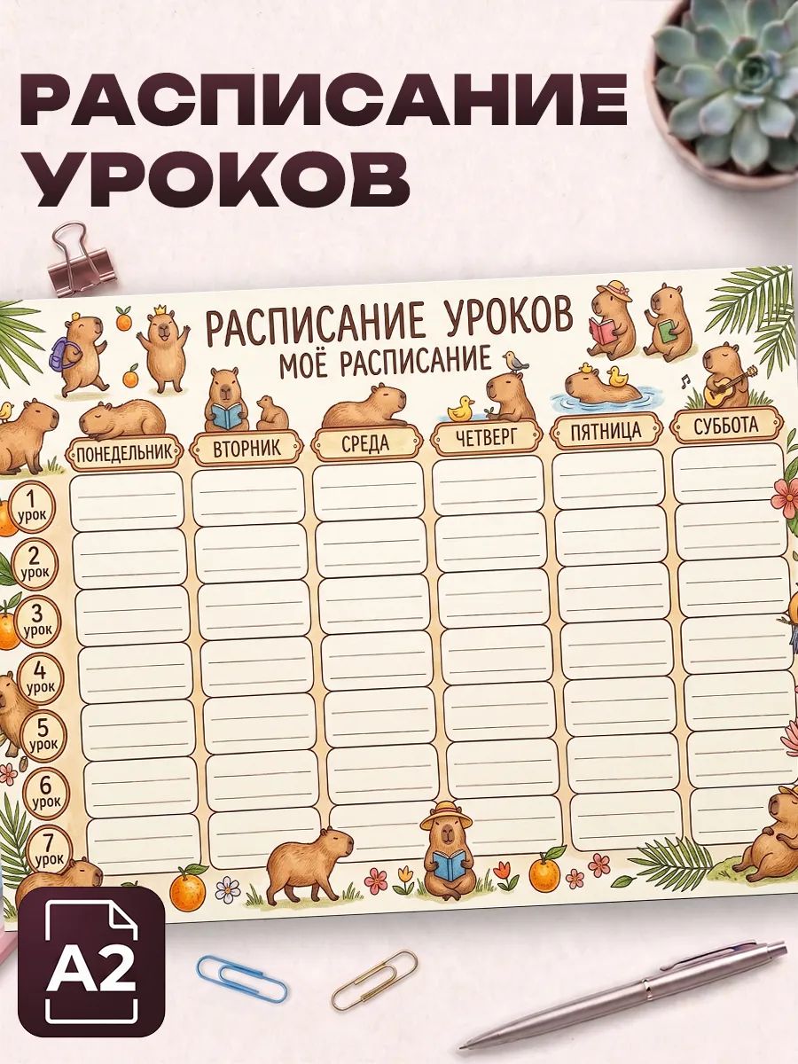 Расписание уроков капибары
