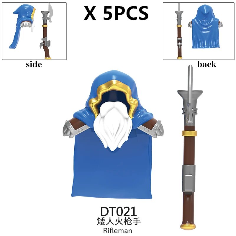 Конструктор Warcraft Strom Guard с фигурами Disney DT8902 DT8904 Синий, DT021 5PCS