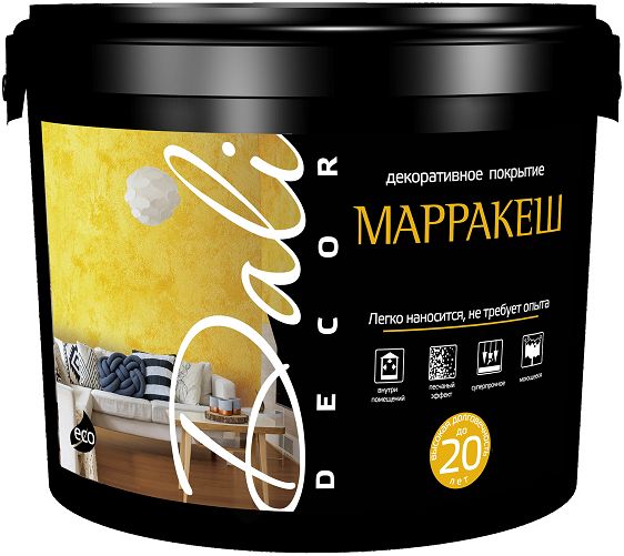 Декоративная Штукатурка Dali Decor Марракеш 6кг Золото, Бронза, Перламутровая с Эффектом Песчаного Ветра / Дали Декор Марракеш