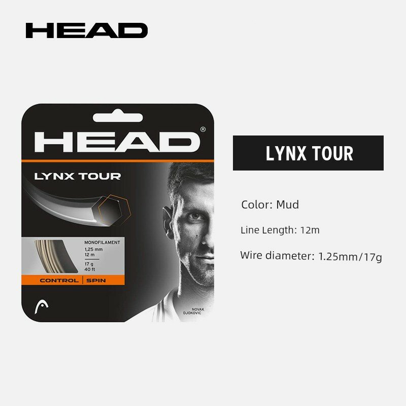 HEAD LYNX TOUR Профессиональная Гексагональная Моноленточная Теннисная Струна Шампань для Продвинутых Игроков,