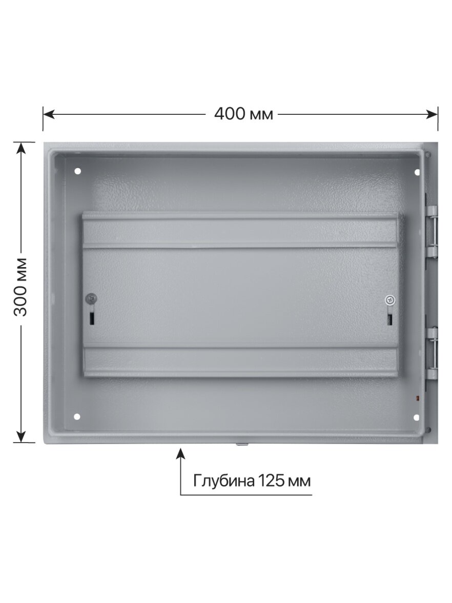 Корпус Tdm Electric металлический ЩУ-1ф/2 (на 2 счётчика) 300х400х125 IP54 Народный, SQ0905-2503