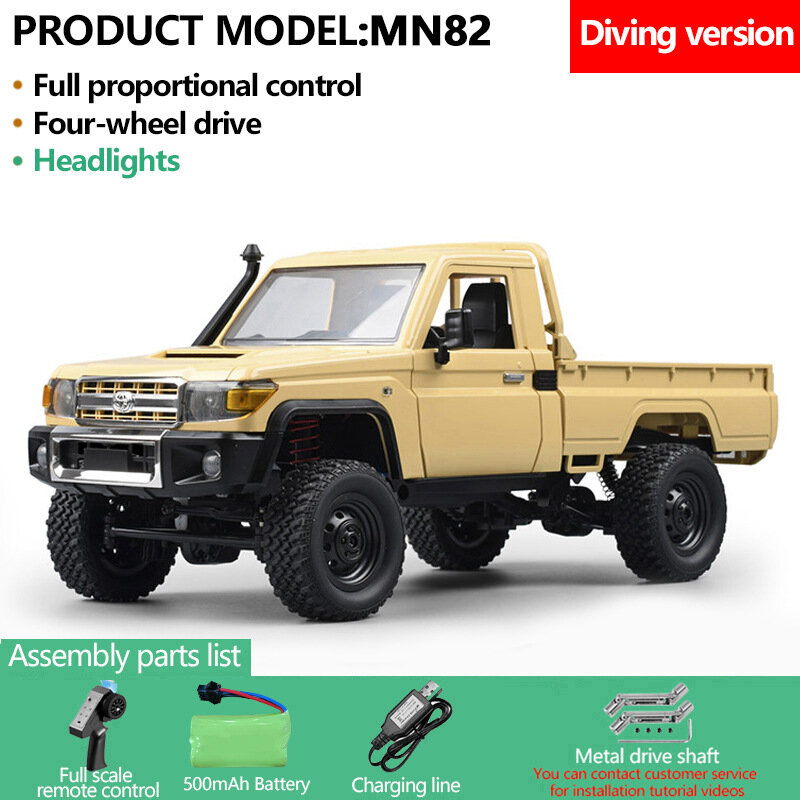 Игрушечная радиоуправляемая модель внедорожника Mangniu MN82 Full Scale 4WD LC79 Toyota Crawler Off-Road Vehicle Simulation RC Pickup Remote Control Car