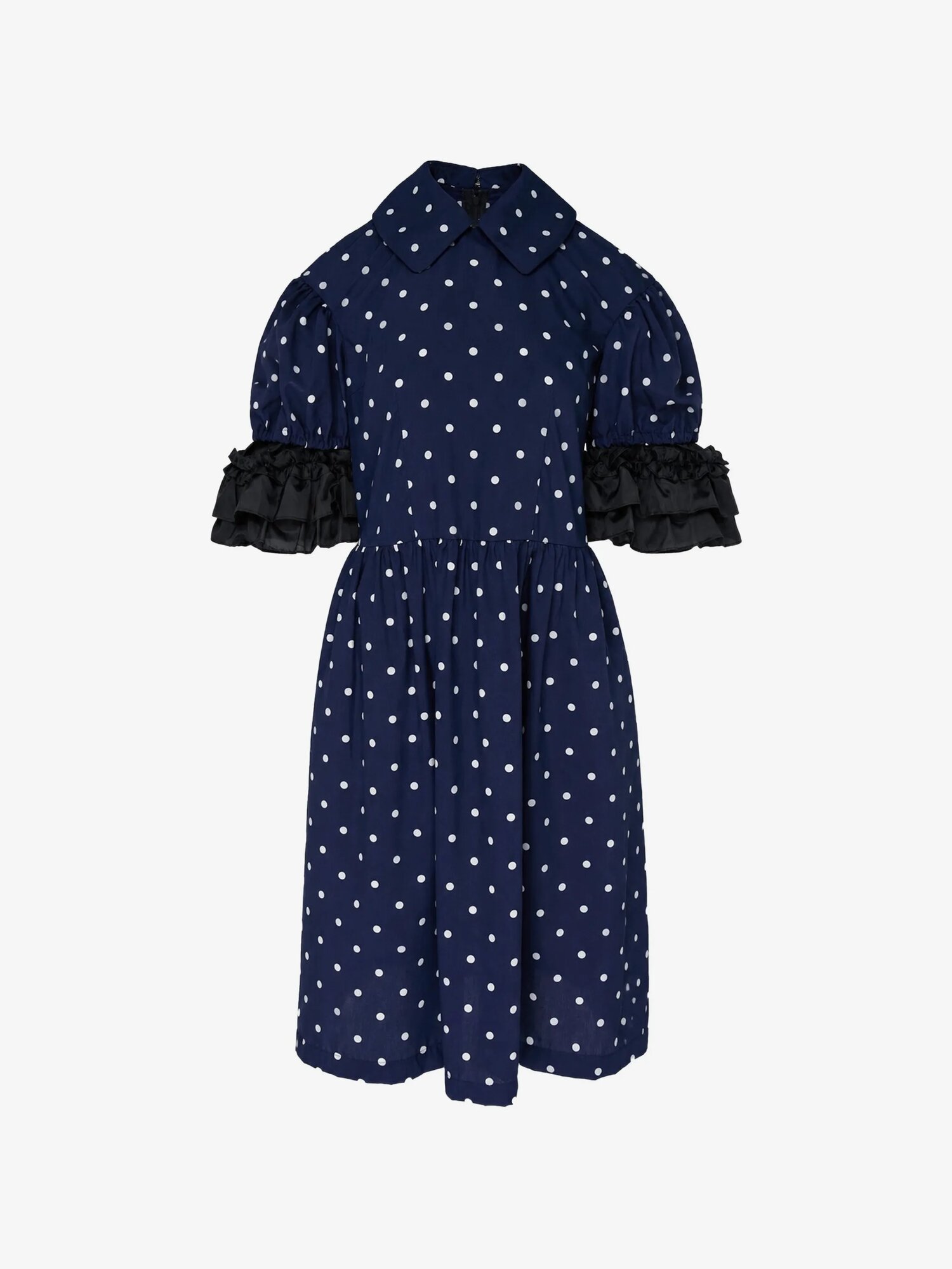 Платье COMME des GARCONS Polka-dot ruffled midi dress