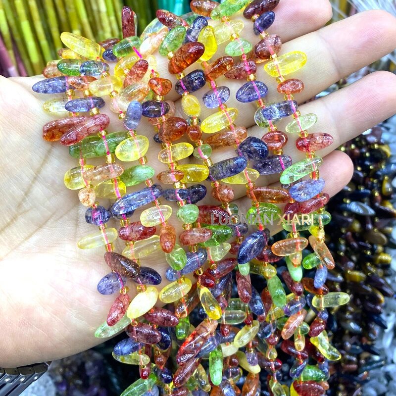 Бусины из океанического яшмы LUOMAN XIARI 15 дюймов 36cm about 44-48pcs, mix crystal