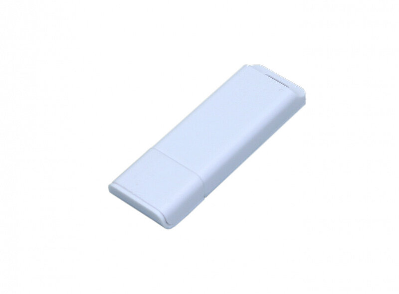 Оригинальная двухцветная флешка для нанесения логотипа (64 Гб / GB USB 3.0 Белый/White Style Именная флешка стильный подарок на день рождения)