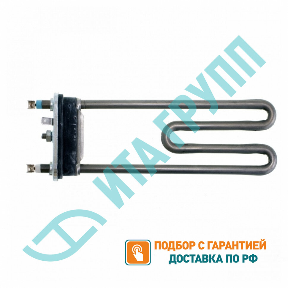 ТЭН 1950W для стиральной машины Samsung, Whirlpool с отверстием под датчик L203мм, 3406145