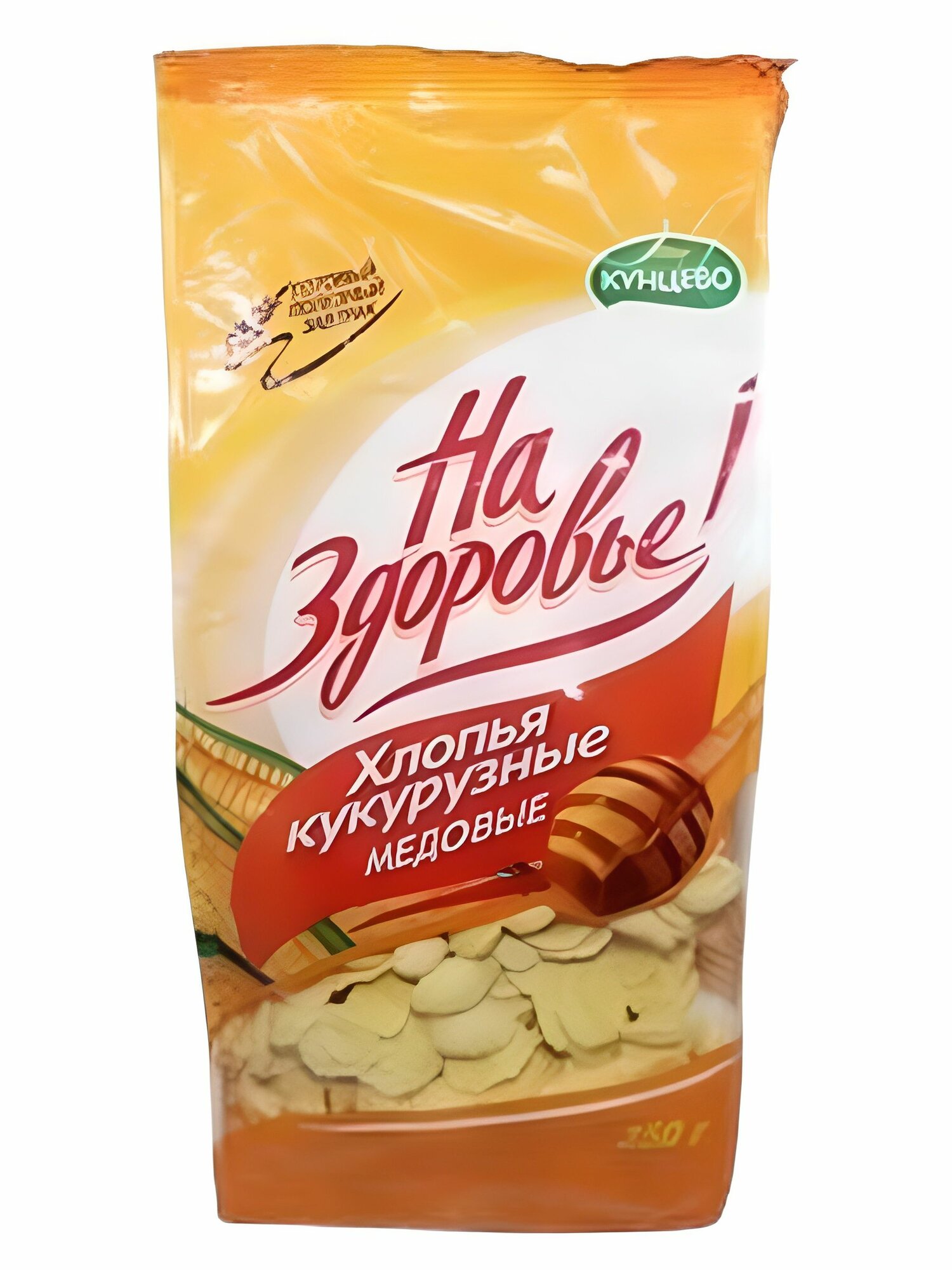 Хлопья кукурузные На здоровье медовые Кунцево, 350 г