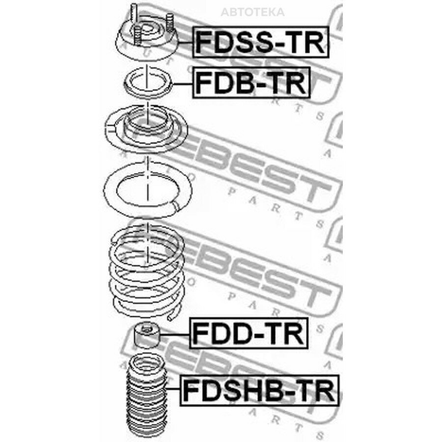 Пыльник амортизатора FORD TRANSIT FY 2000-2006 перед. FEBEST FDSHBTR