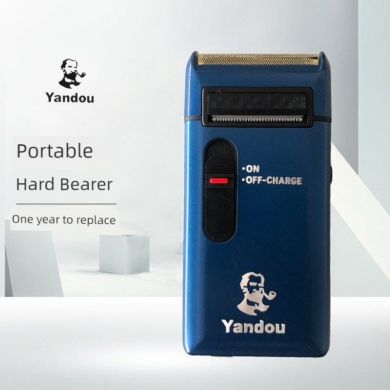 Электрическая бритва модель 312 синяя с USB быстрой зарядкой, заряжаемая