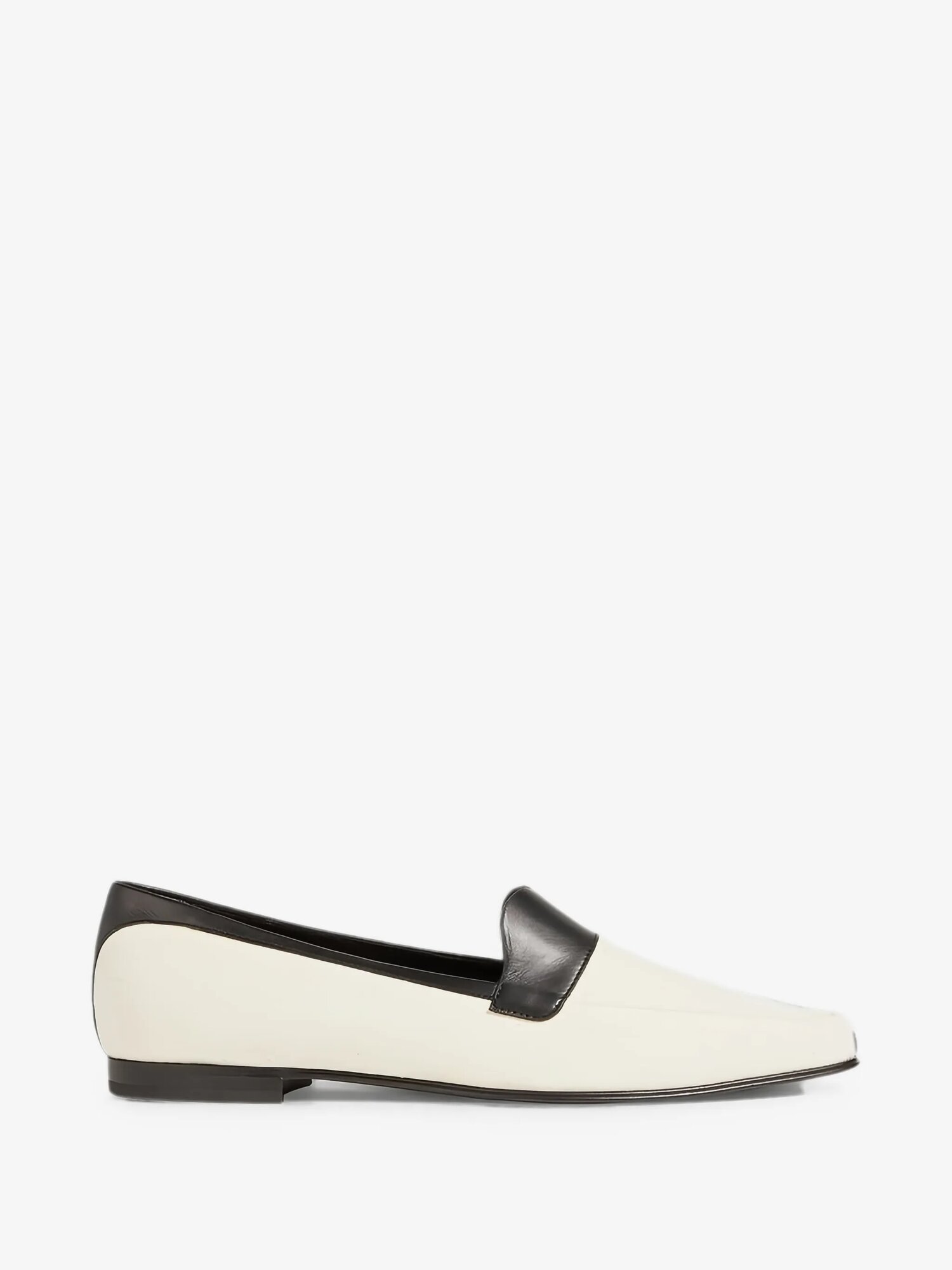 Лоферы Khaite Leather-trimmed canvas loafers