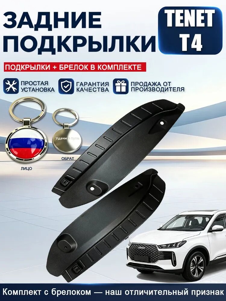 Крыло автомобильное, арт. Подкрылки для задних колес Tenet T4/ Тенет Т4 2025-2026 г. в