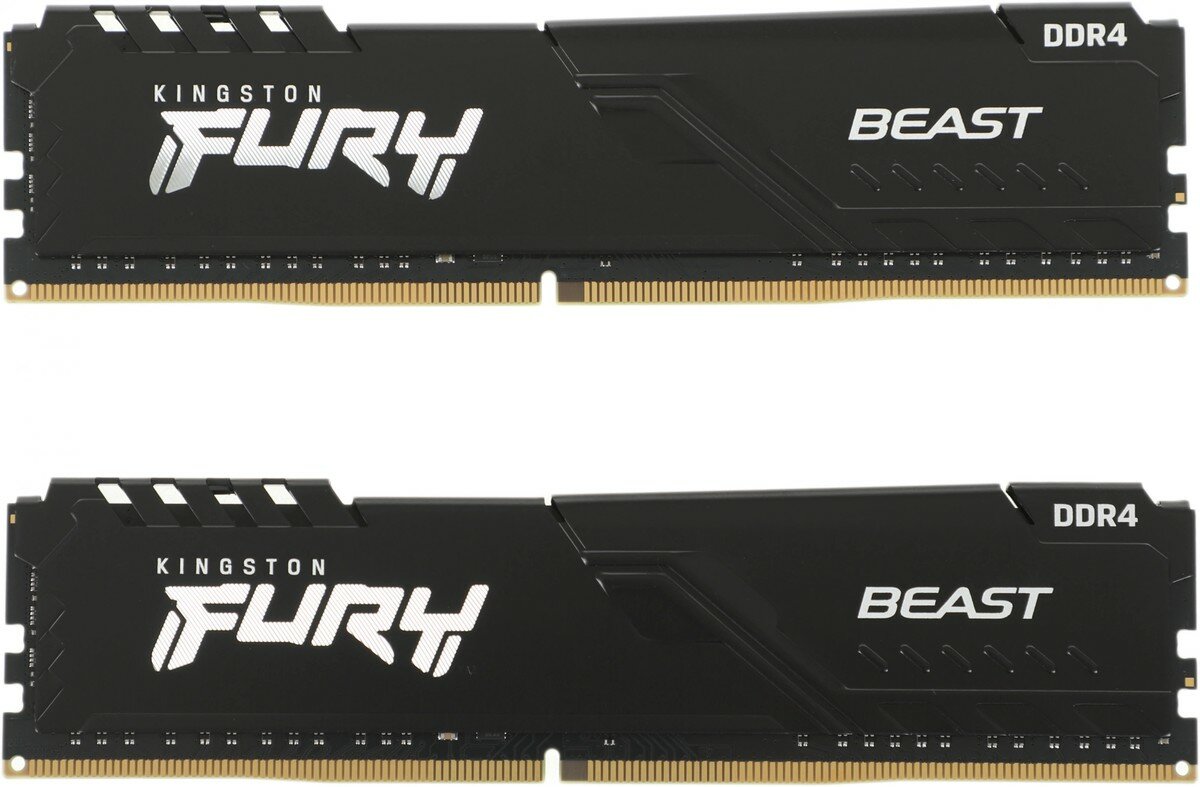 Оперативная память Kingston Fury Beast KF436C17BBK2/16 DDR4 - 2x 8ГБ 3600МГц, DIMM, Ret