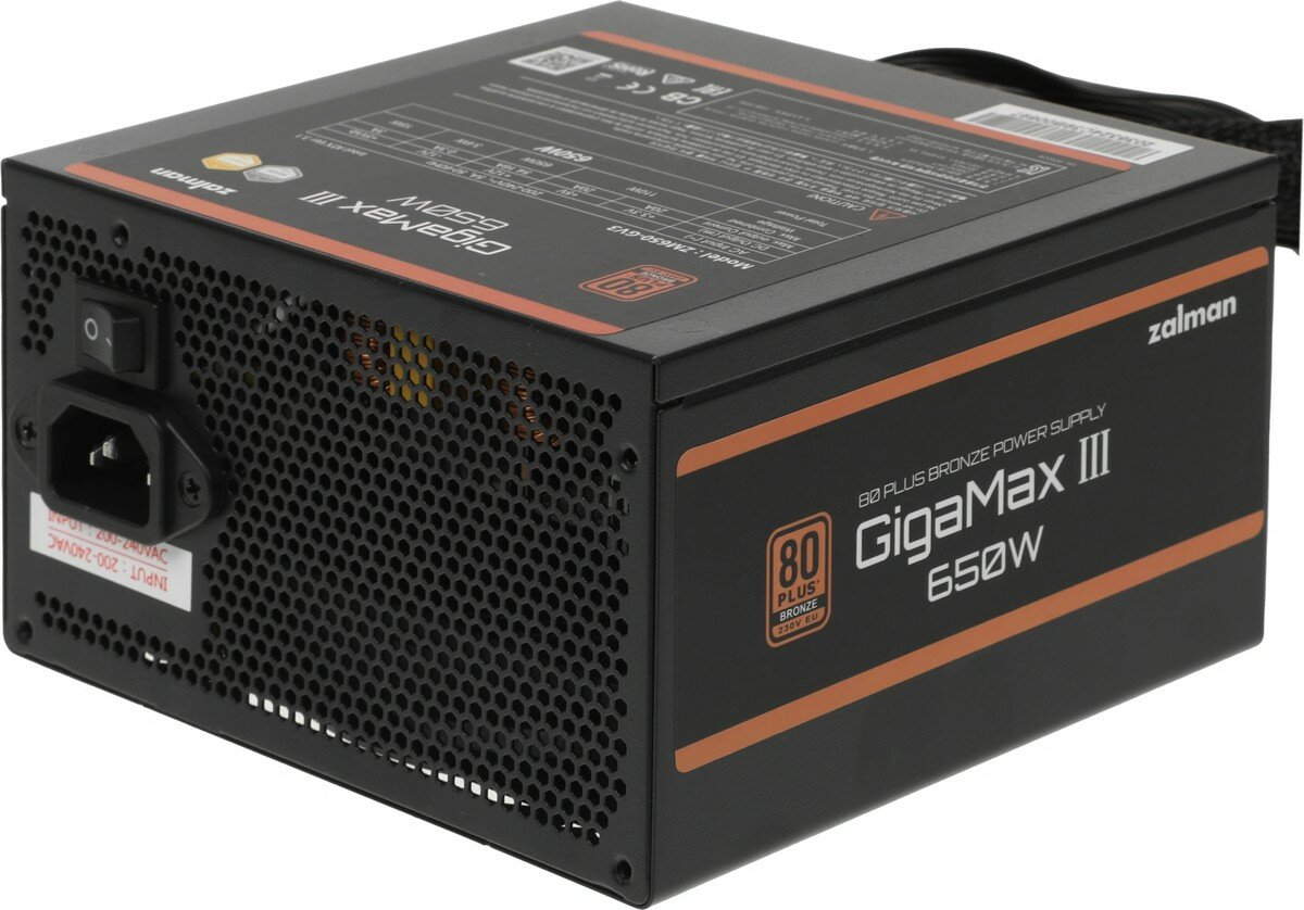Блок питания Zalman ZM650-GV3 Gen.5, 650Вт, 80 PLUS BRONZE, 120мм, черный, retail