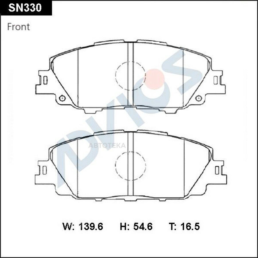 Колодки тормозные ADVICS SN330