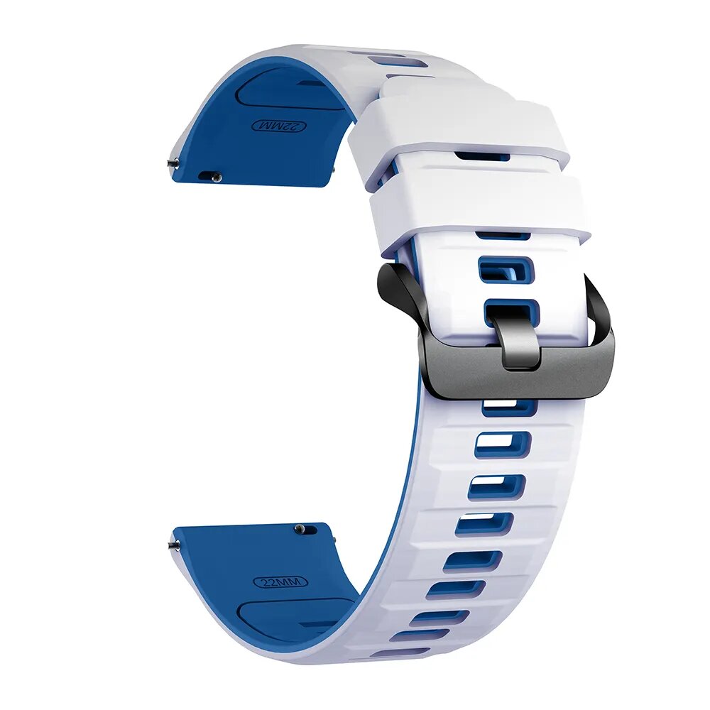 22 мм ремешок для HUAWEI WATCH GT Runner 2 / Ultimate 2 / GT 6 5 4 3 Pro 46 мм, Спортивный двухцветный силиконовый ремешок