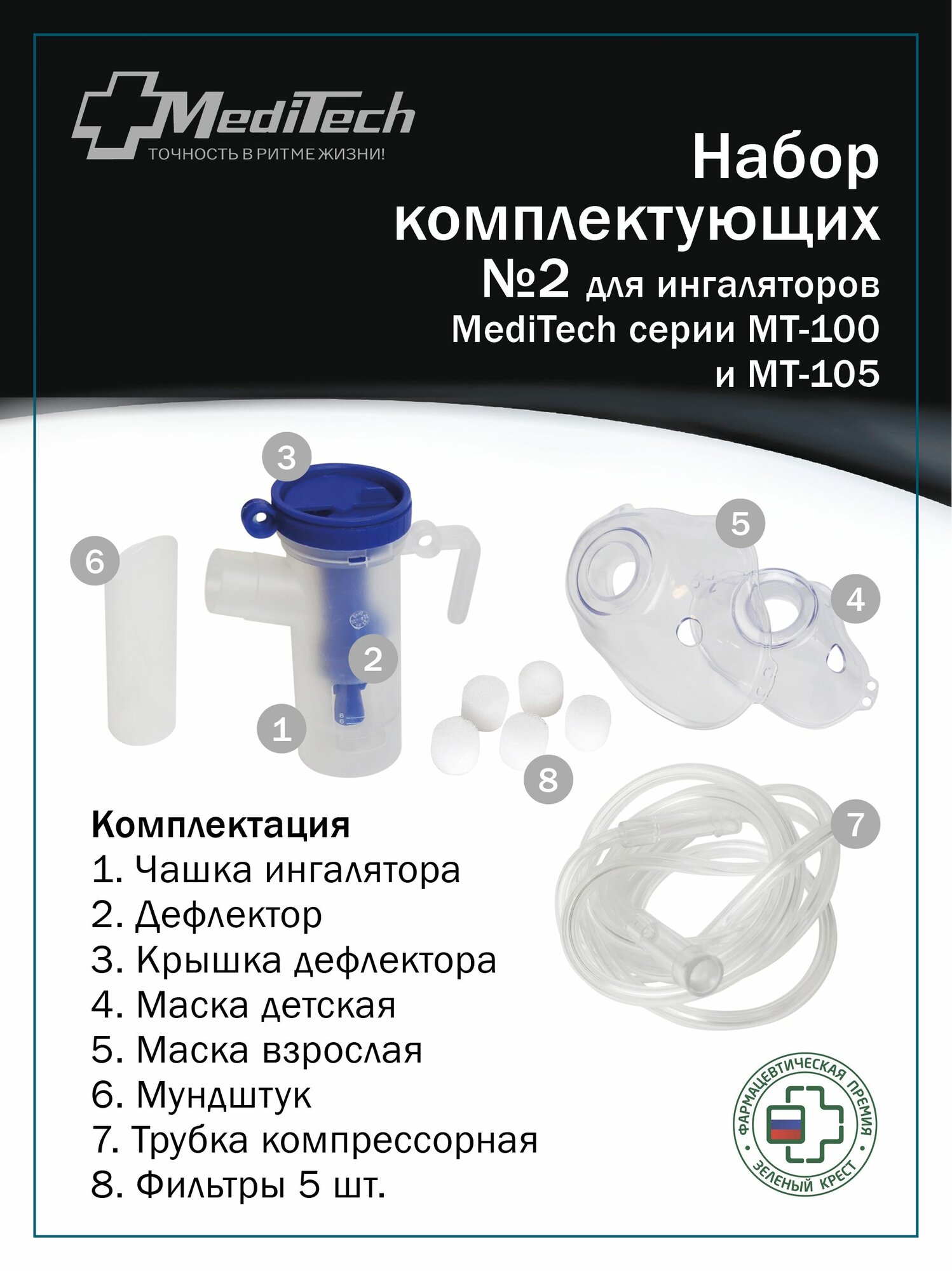 Набор MediTech № 2 для ингаляторов МТ (с масками)