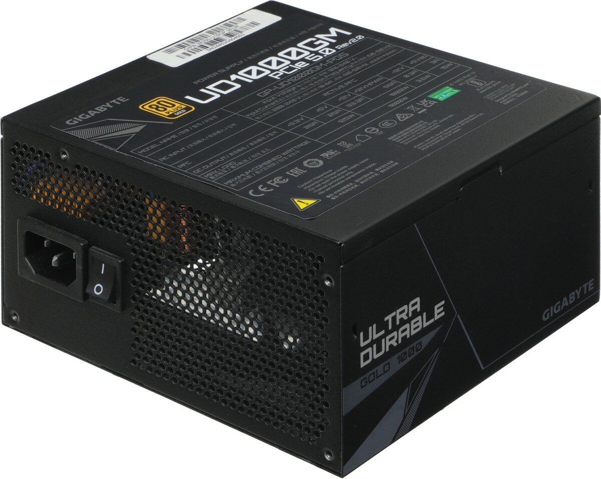 Блок питания Gigabyte GP-UD1000GM PG5 V2, 1000Вт, 80 PLUS GOLD, 120мм, черный, retail