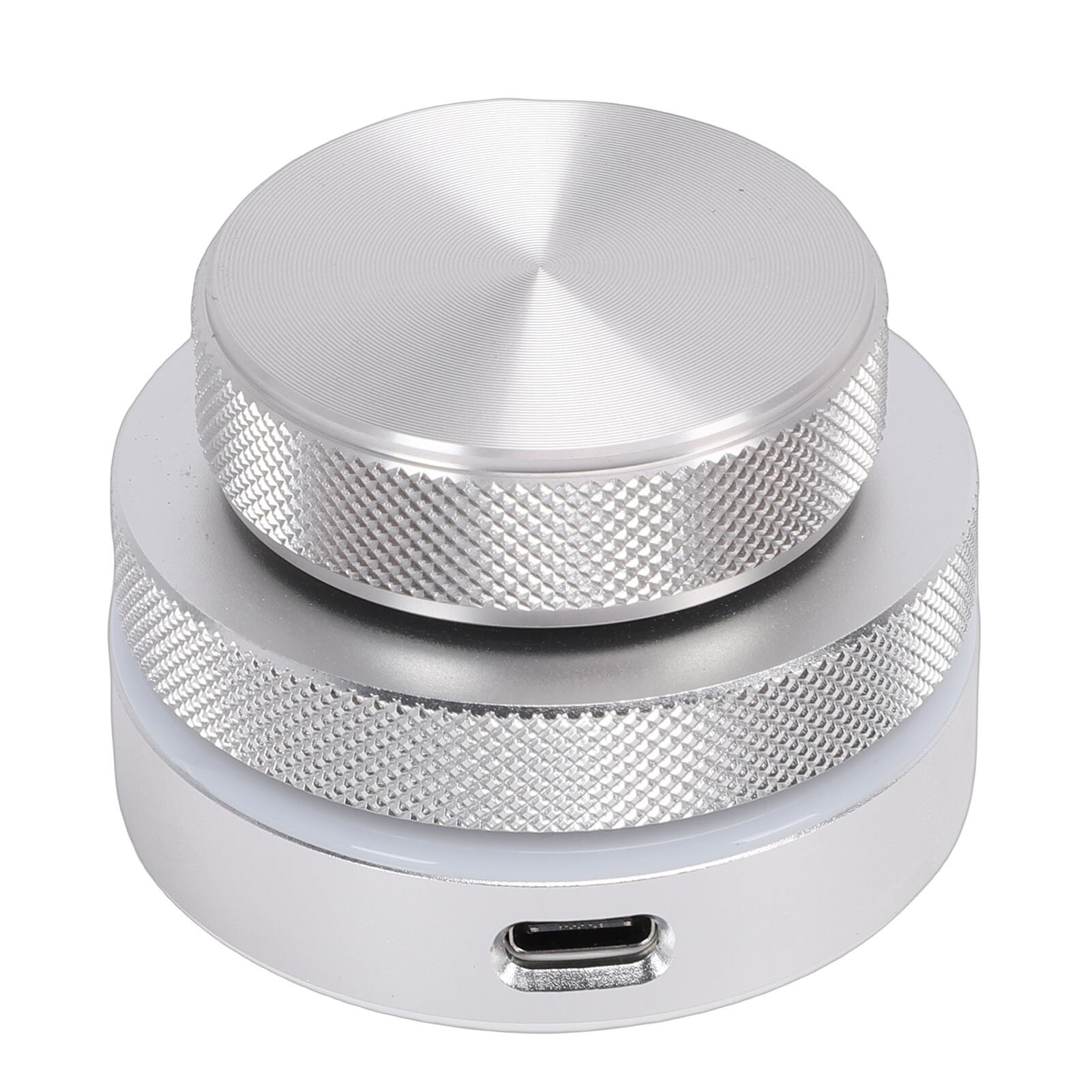Настраиваемая ручка-контроллер Переворот страницы Bluetooth USB-регулятор громкости с RGB-подсветкой для мультимедийной цифровой аудио рабочей станции Серебристый