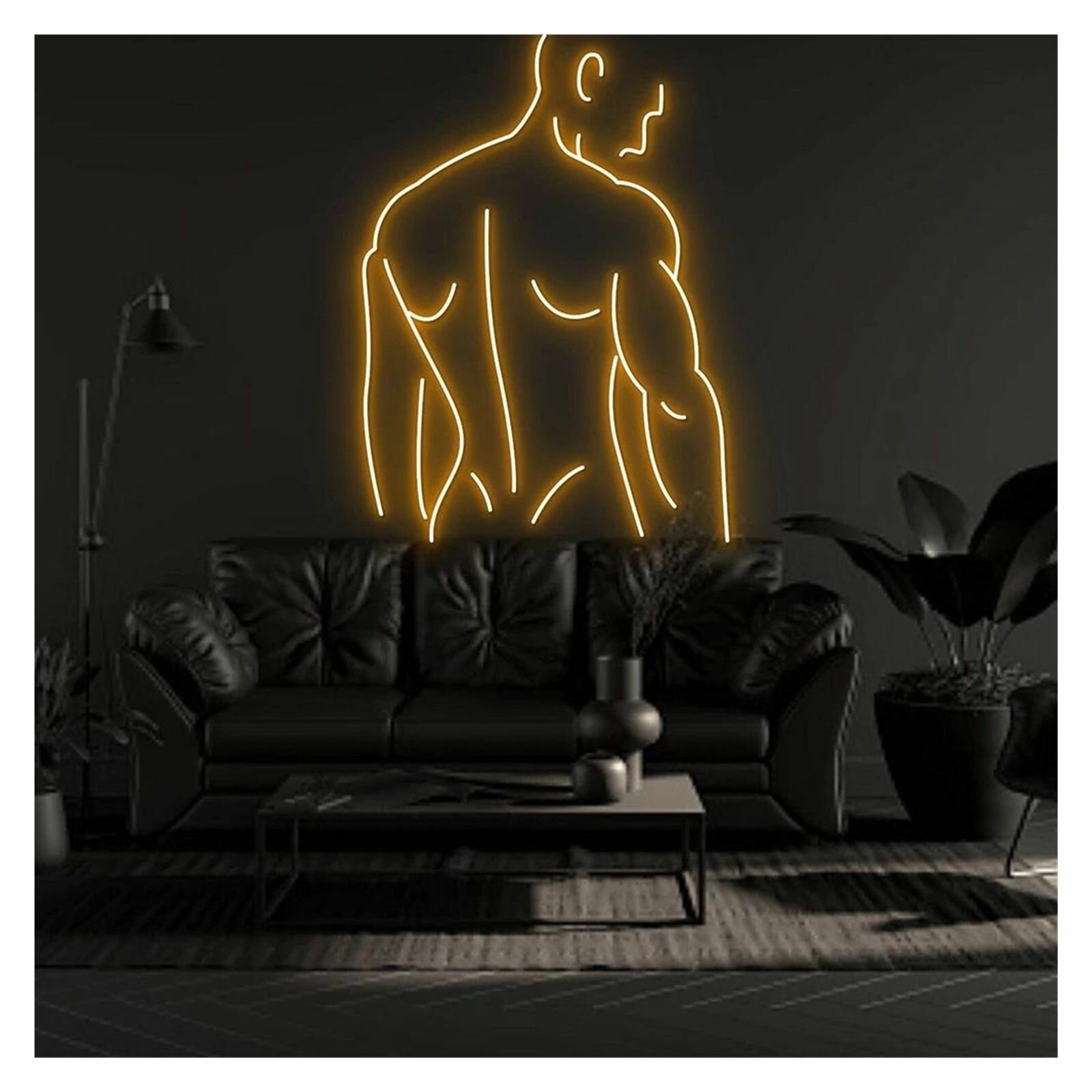 Неоновые Вывески Muscle Man С Питанием От USB 50cmx40cm