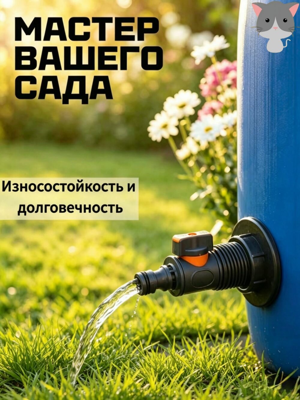 Кран для воды пластиковый с резьбой пластик резьба