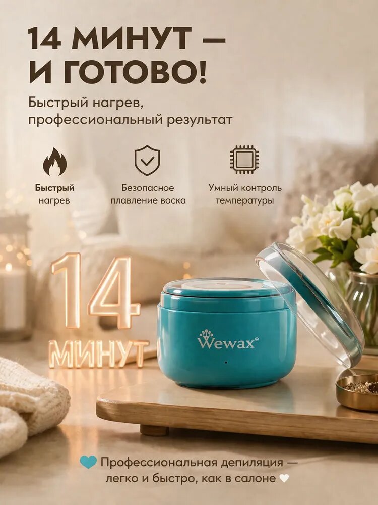 WEWAX - Мини воскоплав для депиляции бровей и лица -Чёрная - 36 шт