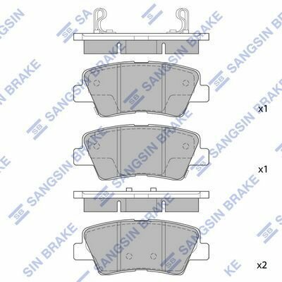 Тормозные колодки дисковые задний мост hi-q sp1239