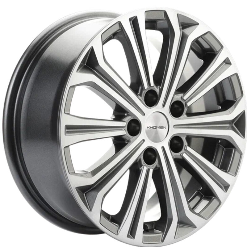 Литой колесный диск Khomen Wheels KHW1610 (Octavia) 6,5x16/5x112 ET46 D57,1 Gray-FP
