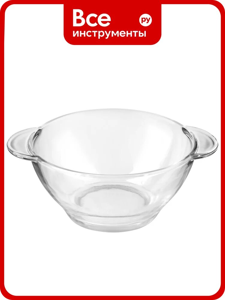 Салатник PERFECTO LINEA стеклянный, с ручками, 450 мл, Clear, 22-450200