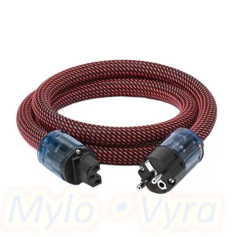 Аудиокабель IEC 3-pin/Powercon, 3 м, красный