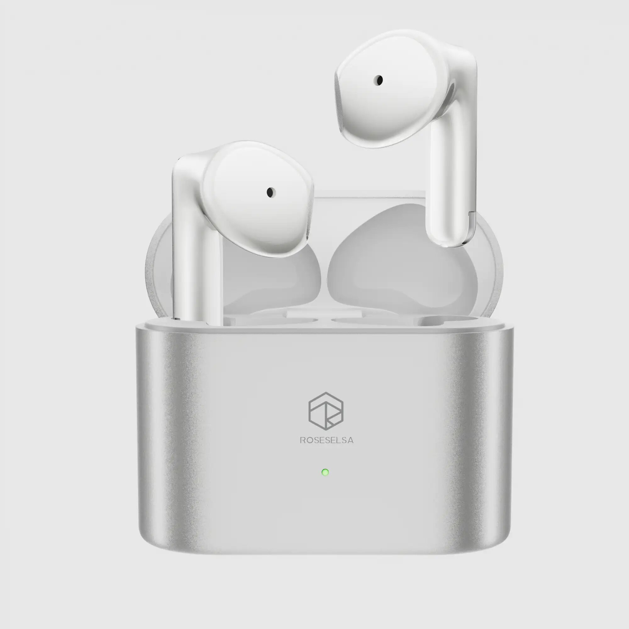 ROSESELSA BudsFeel Mk2 Полу-вкладыши с активным шумоподавлением Bluetooth наушники, серебристые